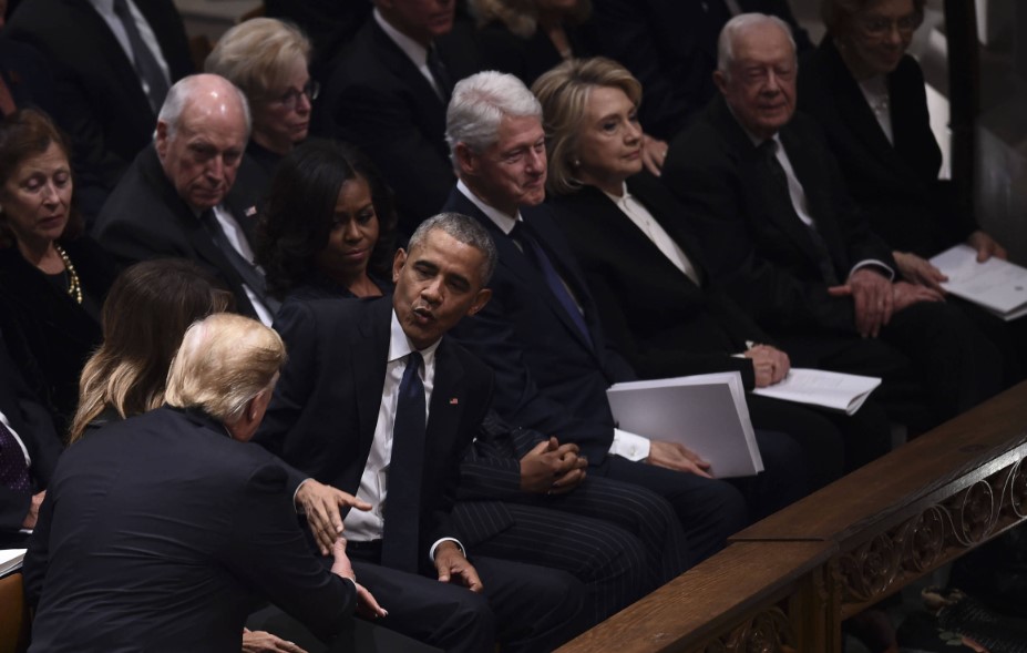 Trump e Obama têm encontro cordial durante funeral de Jimmy Carter