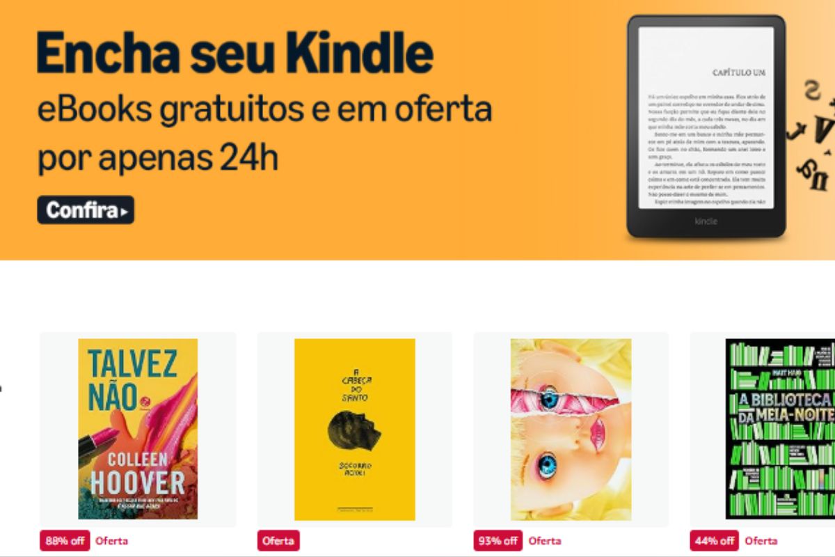 Encha seu Kindle 2025: Amazon oferece e-books com até 95% de desconto ...